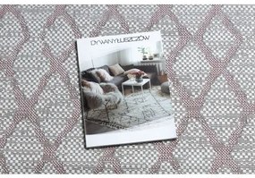 Dywany Luszczow Kusový koberec SISAL SION MŘÍŽ 22129 ecru / růžový Rozměr koberce: 80 x 150 cm