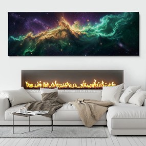 Obraz na plátně - Galaxie Gemierre FeelHappy.cz Velikost obrazu: 210 x 70 cm