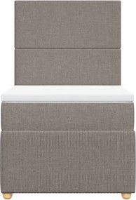 Box spring postel s matrací taupe 90x200 cm textil 3291936