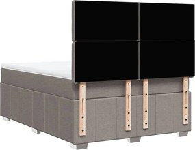 Box spring postel s matrací taupe 140x190 cm textil 3291681