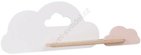 Candellux LED Dětské nástěnné svítidlo s poličkou CLOUD LED/5W/230V bílá/růžová CA0412