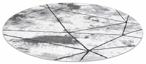 Kusový koberec Polygons šedý kruh 100cm