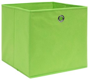 Úložné boxy 10 ks netkaná textilie 28 x 28 x 28 cm zelené - Default Title