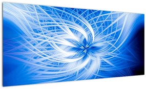 Modrý moderní obraz (100x40cm)
