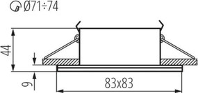 Podhledové svítidlo Kanlux QULES AC L-W GU10 26300