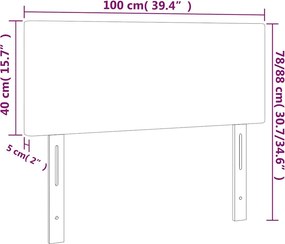 Čelo postele s LED tmavě zelené 100x5x78/88 cm samet 3121377