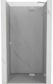 Mexen, Mexen Lunar pravé otočné sprchové dveře 85 cm, transparentní, broušený nikl - 834-085-000-97-00-P