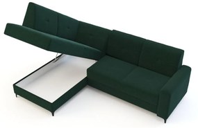 ANTEX ISABELA rozkládací sedací souprava s úložným prostorem zelená 236 x 85 x 171 cm