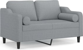 2místná pohovka s polštáři světle šedá 120 cm textil 3200837