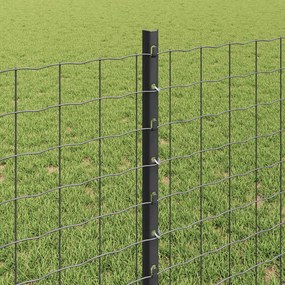 Zabudovaný plotový sloupek 44 ks Šedá 120 cm 3335935