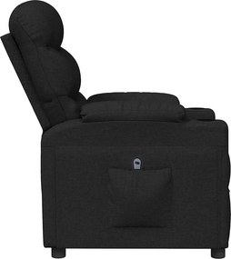 Elektrické polohovací křeslo černé textil 3143493