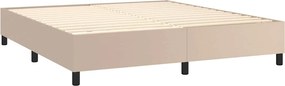 Box spring postel s matrací cappuccino 160x200 cm umělá kůže 3144619