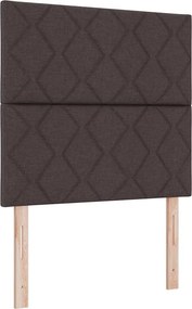 Rám postele s čelo Tmavě hnědá 120 x 190 cm textil 3344791