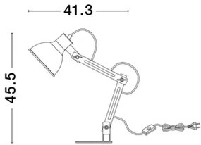 Dřevěná stolní lampa Grou 41.3 černá
