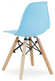 Jídelní židle ZUBI - modrá (hnědé nohy)