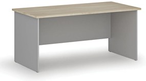 Kancelářský psací stůl PRIMO GRAY, 160x80 cm, šedá/dub přírodní