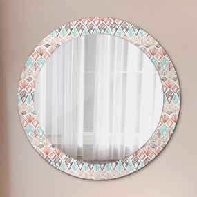 Kulaté dekorativní zrcadlo Etnický vzorec fi 70 cm