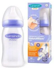 Lansinoh Kojenecká láhev s NaturalWave TM savičkou 240ml, střední průtok