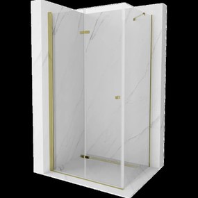 Mexen Lima skládací sprchový kout 80 x 70 cm, Průhledné, Zlatá - 856-080-070-50-00