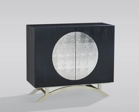 Komoda Stilig ST832 100 cm černá/stříbrná