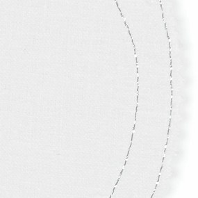 Lněné prostírání myška bílá se stříbrem 39x35cm
