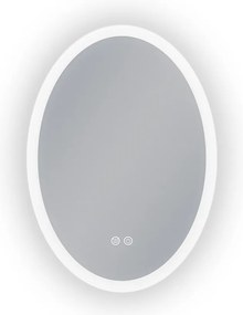 Erga Paola, oválné LED zrcadlo 50x70cm, 1725 lm, 3 barvy světla, přední a zadní osvětlení, ERG-V01-302-5070-00