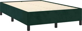 Box spring postel s matrací a LED tmavě zelená 120x190 cm samet 3270314