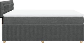 Box spring postel s matrací tmavě šedý 140 x 190 cm textil 3289759