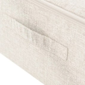 Úložný box textil 70 x 40 x 18 cm krémový - Default Title