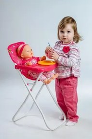 TEDDIES Židlička pro panenky vysoká kov/plast / 33x26x60 cm / od 3 let
