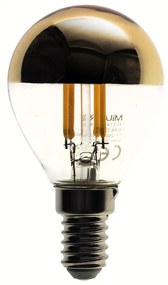 Dekorační LED žárovka se zrcadlovým vrchlíkem E14 teplá 2700k 4w 400 lm zlatá