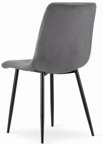 Set čtyř jídelních židlí TURIN - tmavě šedá (4ks)