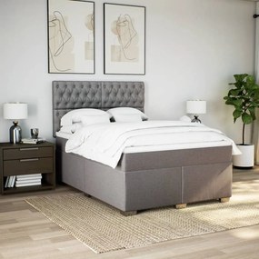 Box spring postel s matrací taupe 140x200 cm textil 3290522