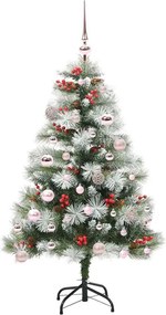 Umělý vánoční stromeček Zelená a bílá 150 cm PVC, kov a plast 3395172