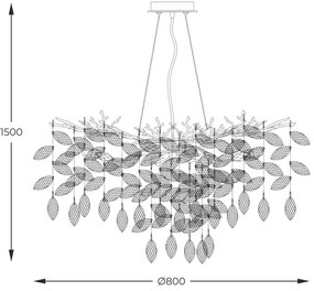 Zuma Line MD4115-1-EGN - Lustr na lanku CINDY 10xG9/3,5W/230V zlatá
