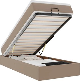 Osmanský rám postele s matrací cappuccino 90x200cm umělá kůže 3311020