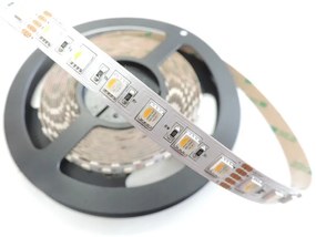 RGBW LED pásek 4v1, 23W/m, RGB+bílá, 12mm, PROFI, 24V, IP20, 72LED/m, 5050 Barva světla: Teplá bílá, 3000K