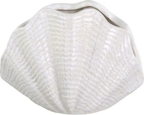 Krémová antik keramická dekorace váza mušle Shells - 29*15*20 cm