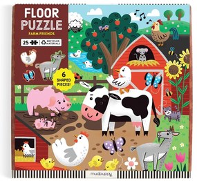Mudpuppy Podlahové puzzle Kamarádi z farmy 25 dílků
