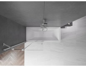 Mexen Velar, 2-křídlová posuvná vanová zástěna 90 x 150 cm, 8mm čiré sklo, chromový profil, 896-090-000-01-01