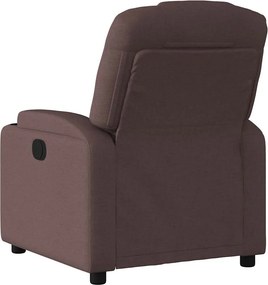 Elektrické polohovací křeslo tmavě hnědé textil 3204349