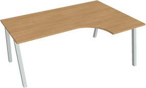 Kancelářský stůl Ergo levý Hobis UEA 180060L, deskaakát, černá černá