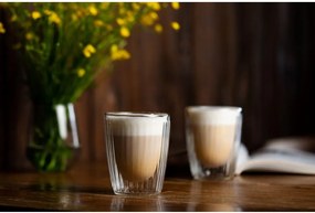 Skleněné hrnky v sadě 2 ks na cappuccino 250 ml Livio Duo – Vialli Design