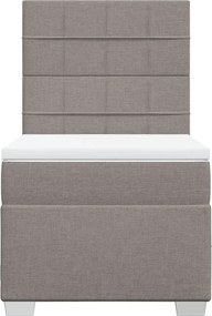 Box spring postel s matrací taupe 90x200 cm textil 3292675