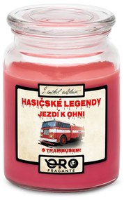 Svíčka Hasičské legendy – Trambus (Vůně svíčky: Višně v čokoládě)