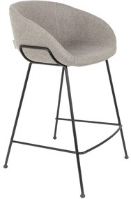 OnaDnes -20% Šedá látková barová židle ZUIVER FESTON 65 cm
