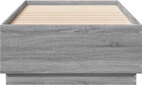 Rám postele šedý sonoma 100 x 200 cm kompozitní dřevo 3209721
