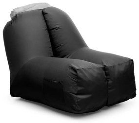Airchair, nafukovací křeslo, 80 x 80 x 100 cm, batoh, pratelné, polyester, černé