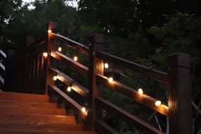Zahradní světelná girlanda 20 LED teplá bílá E27 20m