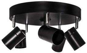 ByRydens 4200730-4002 - Bodové svítidlo CORRECT 5xGU10/7W/230V černá pr. 30 cm 4200730-4002